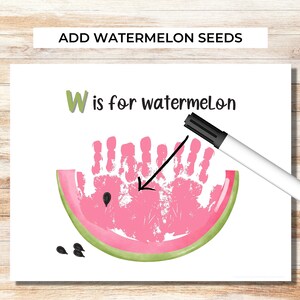 Summer Handprint Art Watermelon Handprint Art Printable - Etsy