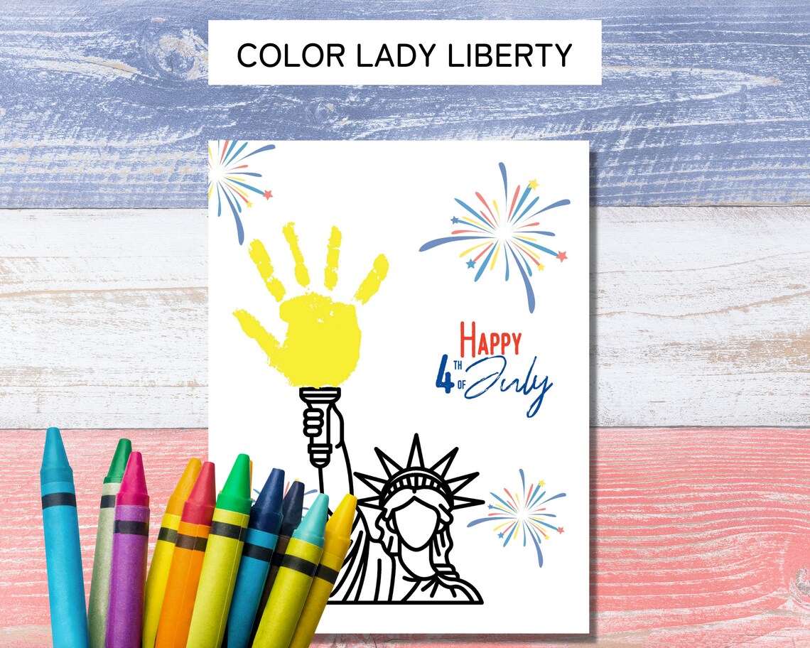 Fourth of July Handprint Art Bundle Printable Summer - Etsy