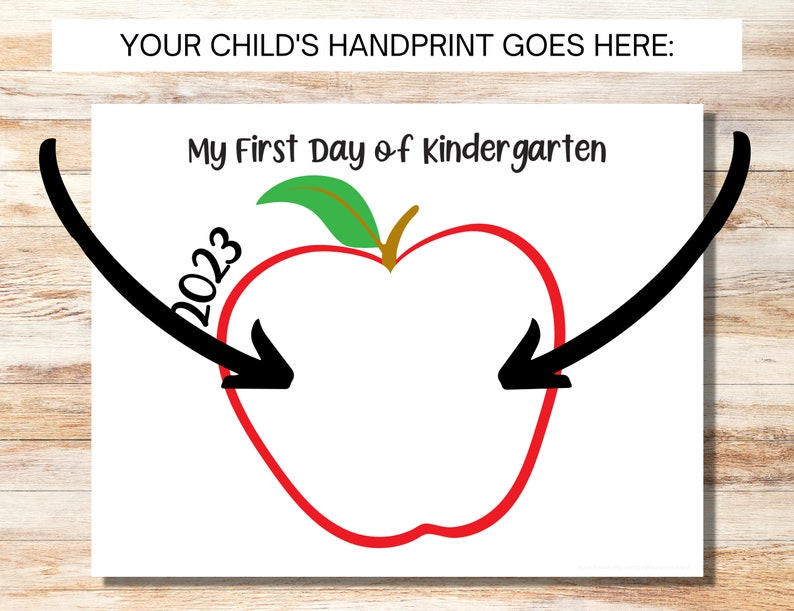 First Day of Kindergarten Handprint Art, First Day of School, Handprint ...