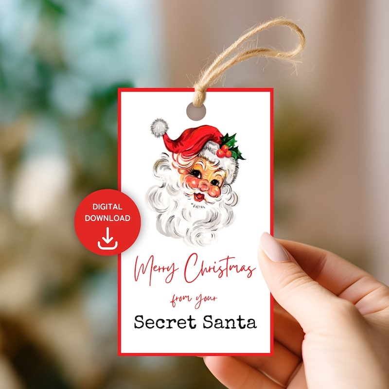 Secret Santa Sticker - Etsy