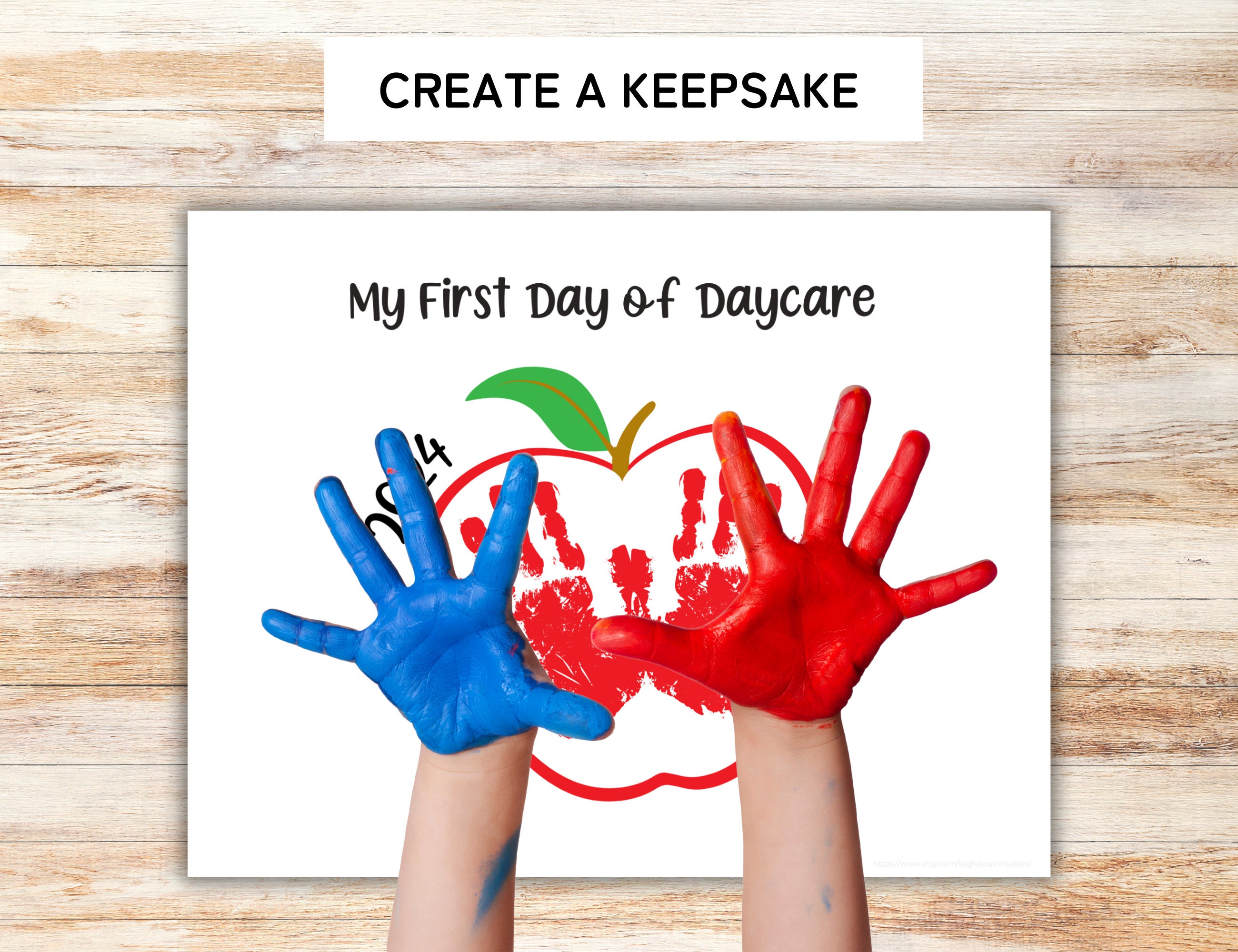 First Day of Daycare Handprint Art, First Day of School, Handprint ...