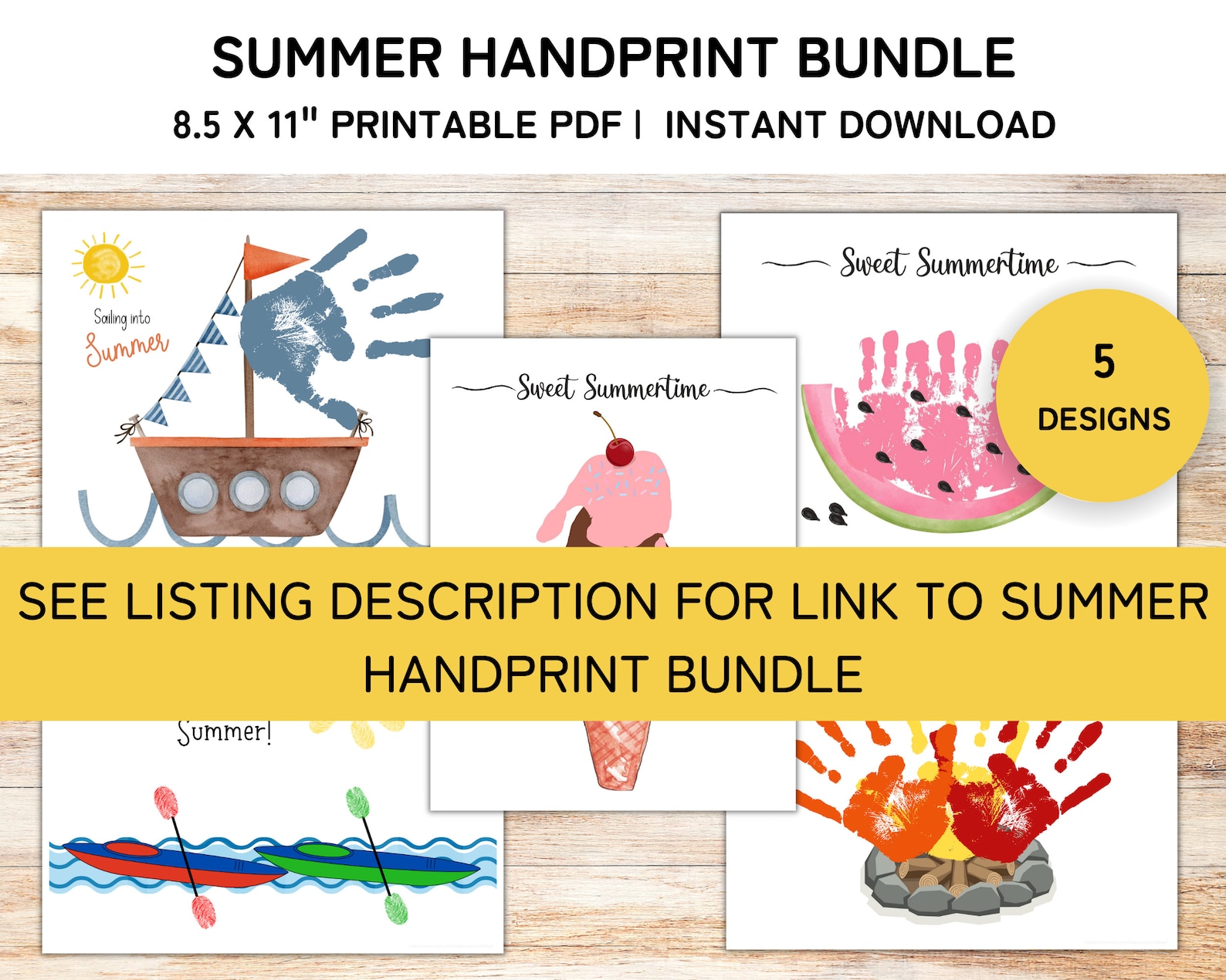 Summer Handprint Art, Ice Cream Cone Handprint Craft, Printable Summer ...