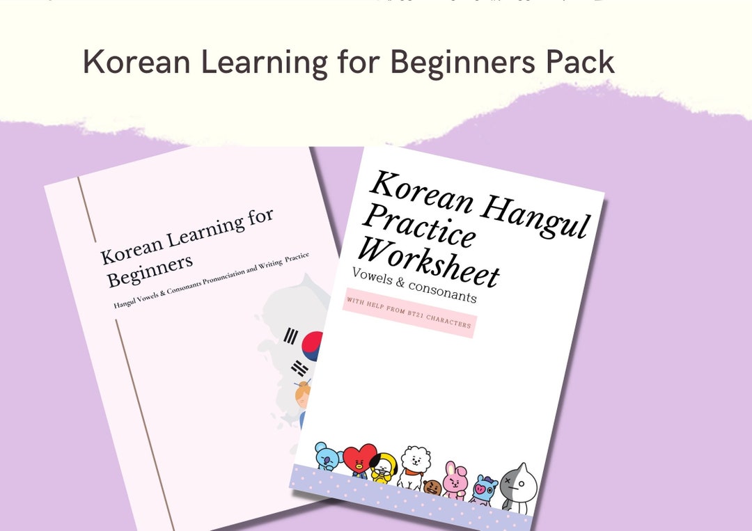 Korean Learning for Beginners Pack - Etsy