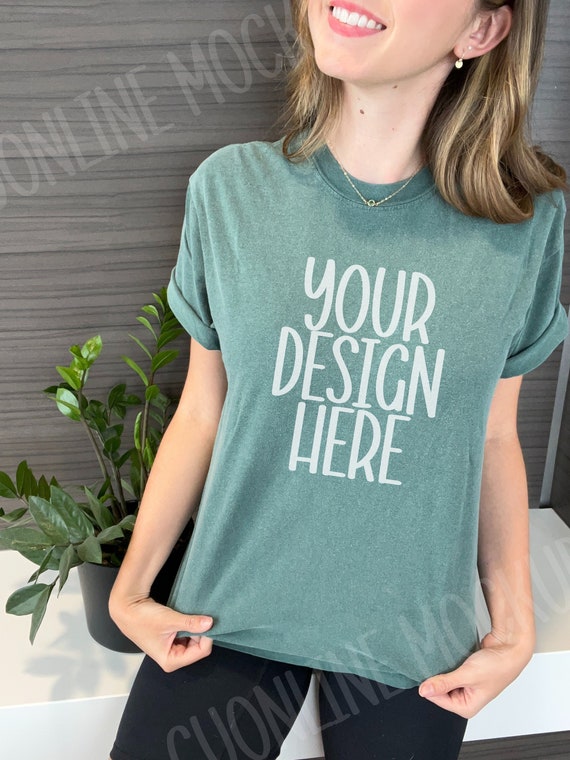 Blue Spruce Comfort Colors Mockup Comfort Colors Blue C1717 - Etsy