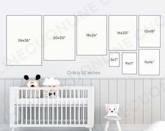 Square Wall Art Size Guide Frame Size Guide Print Size Guide - Etsy Canada