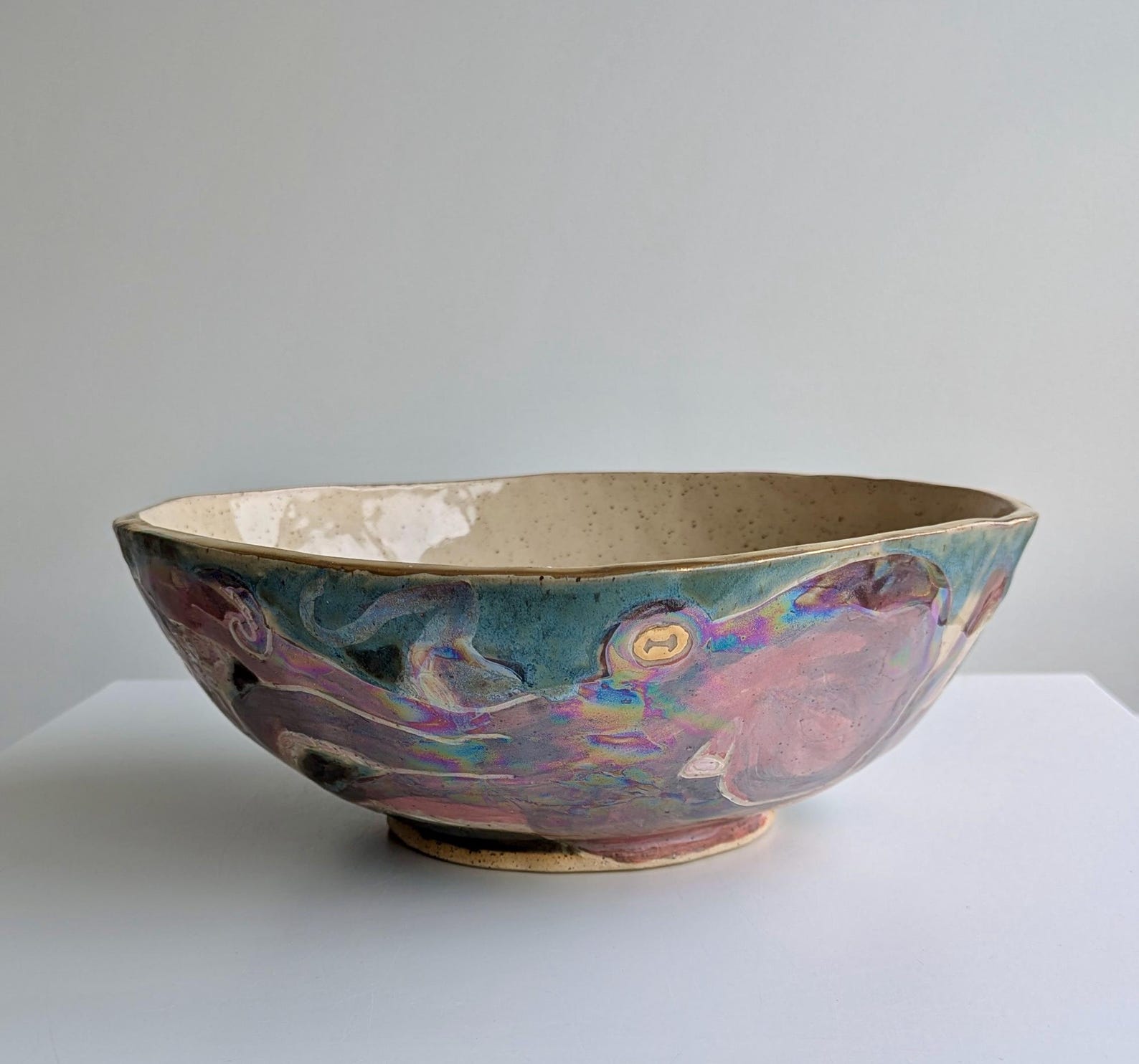 Large Ceramic Octopus Serving Bowl - Etsy
