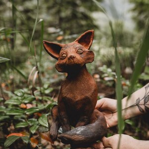 Pit Fired Fox Sculpture - Etsy