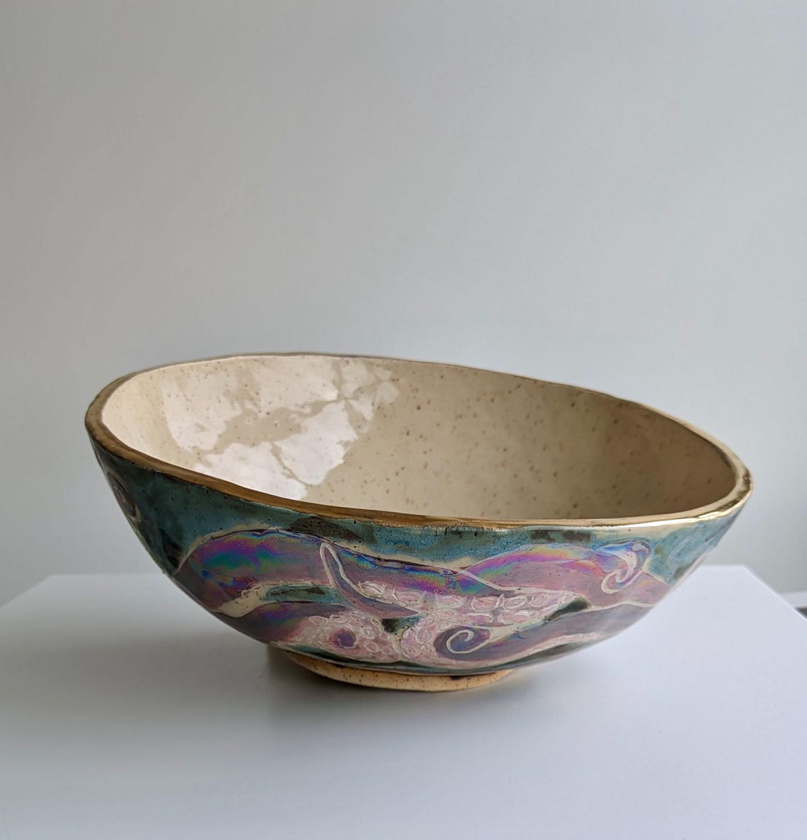 Large Ceramic Octopus Serving Bowl - Etsy