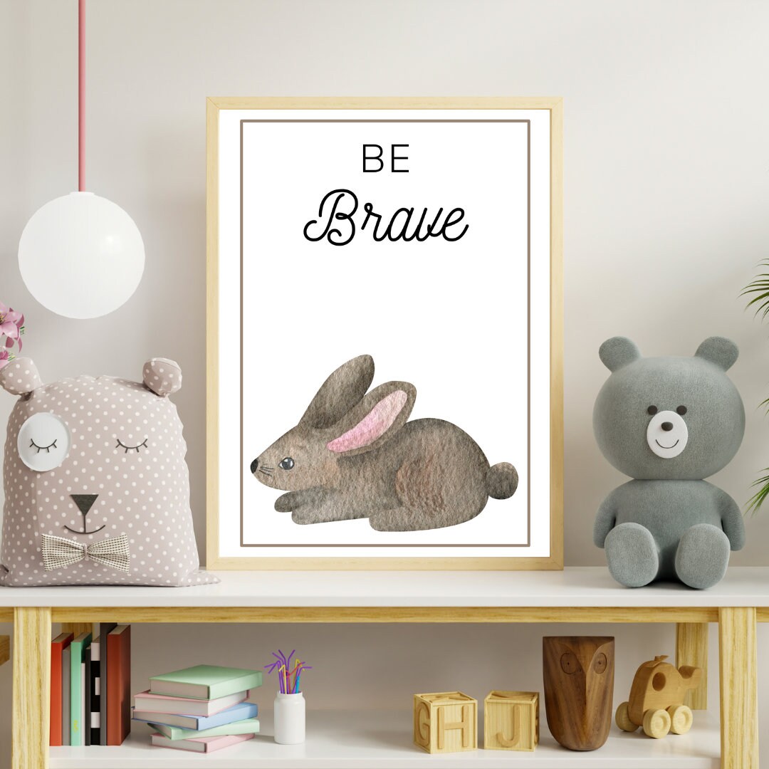 Be Brave, Be Silly, Be Kind Nursery Wall Art - Etsy