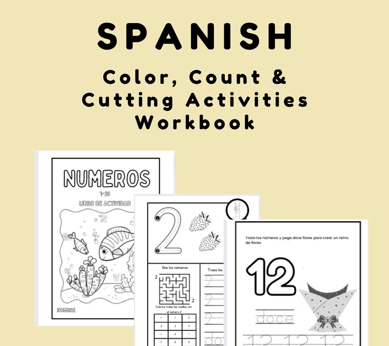 Números en español del 1 al 20, actividades divertidas ~ Libro de ...