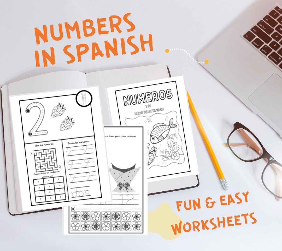 Números en español del 1 al 20, actividades divertidas Libro de ...