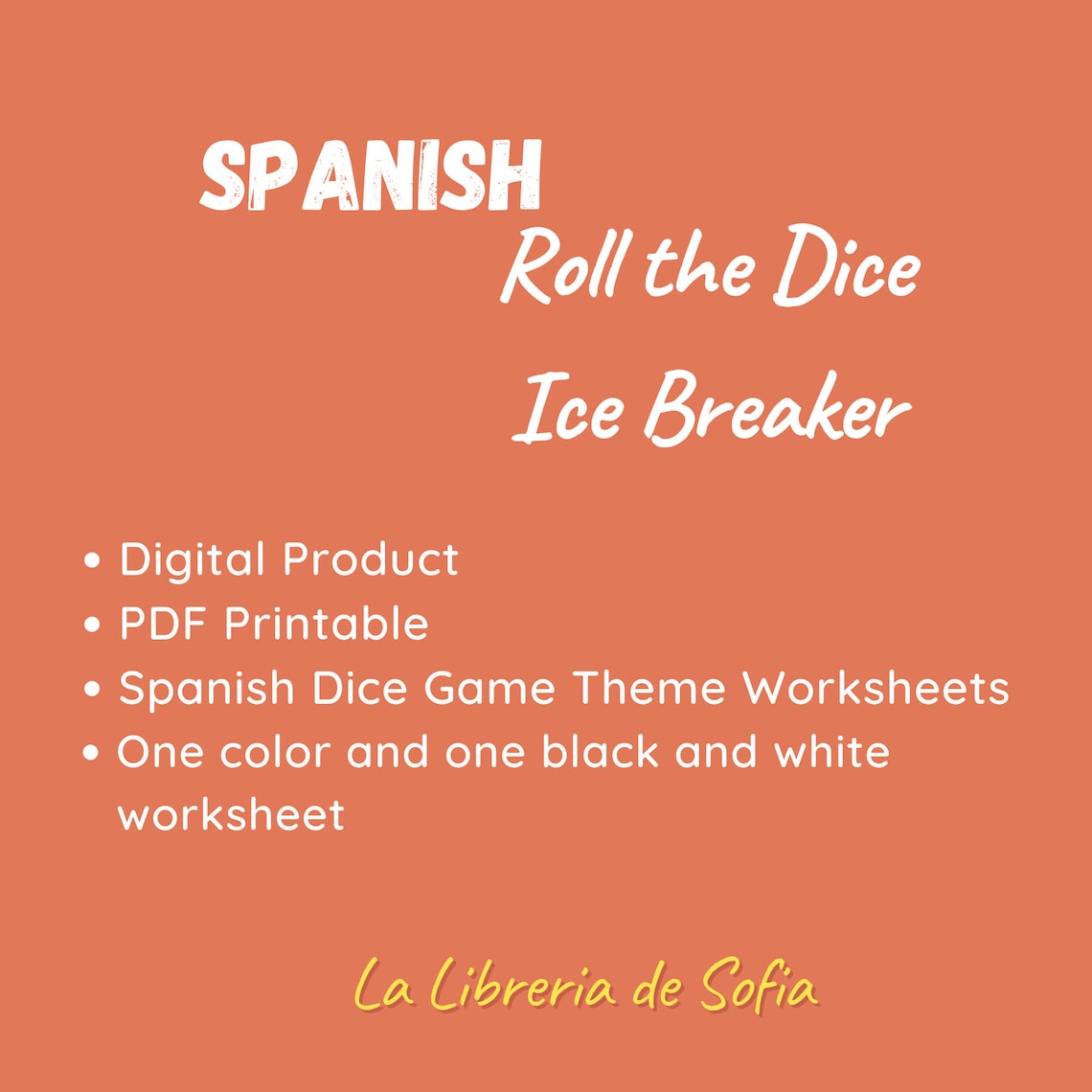 Spanish Dice Game Conversation Practice easy Kids, Family and Couples ...
