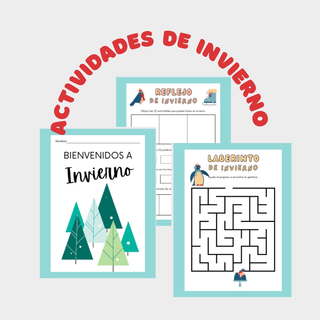 Actividades De Invierno Fun Winter Activity Packet Spanish - Etsy