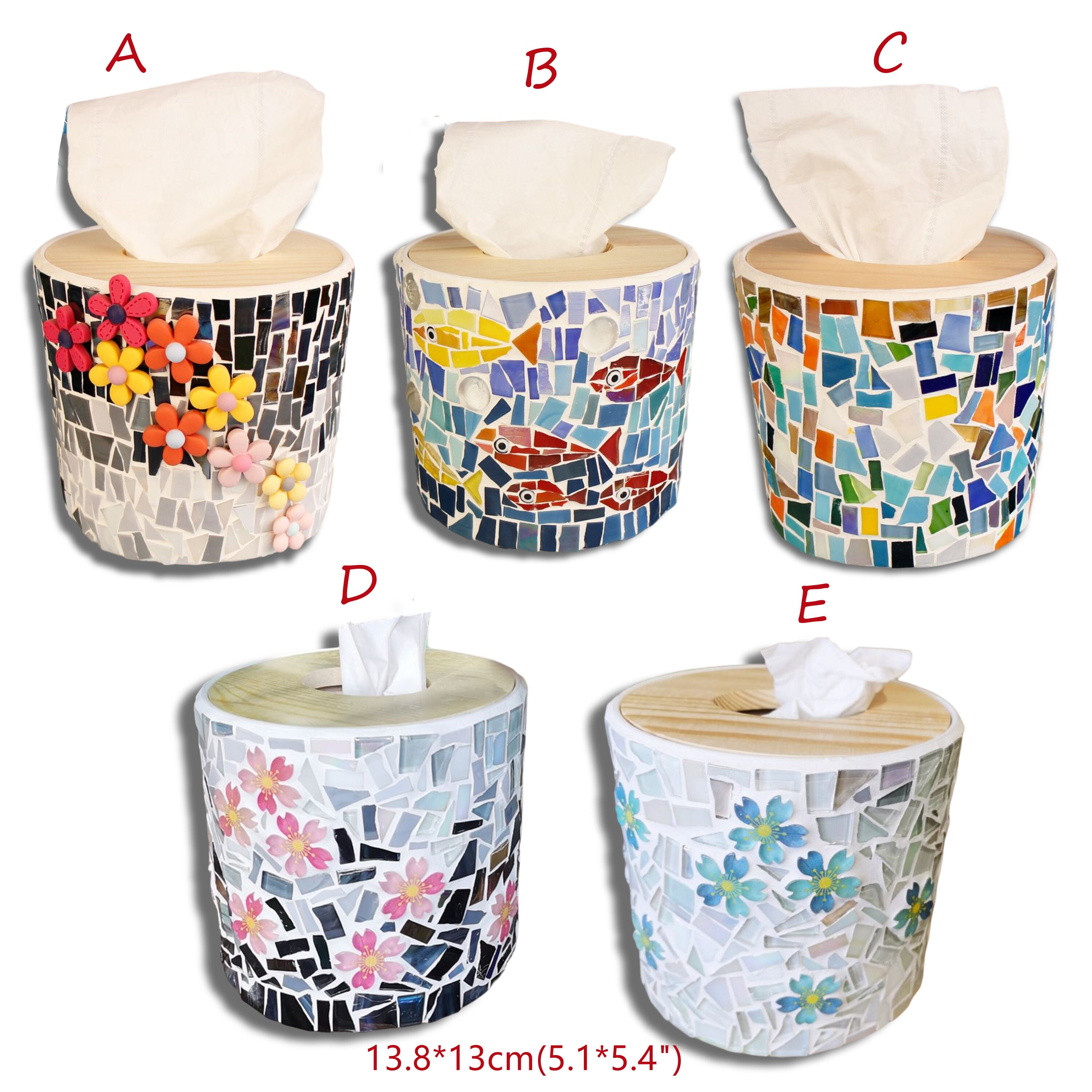 Mosaic Tissue Box Diy Kit,crafts Kit for Adult,stained Glass Kit,diy ...