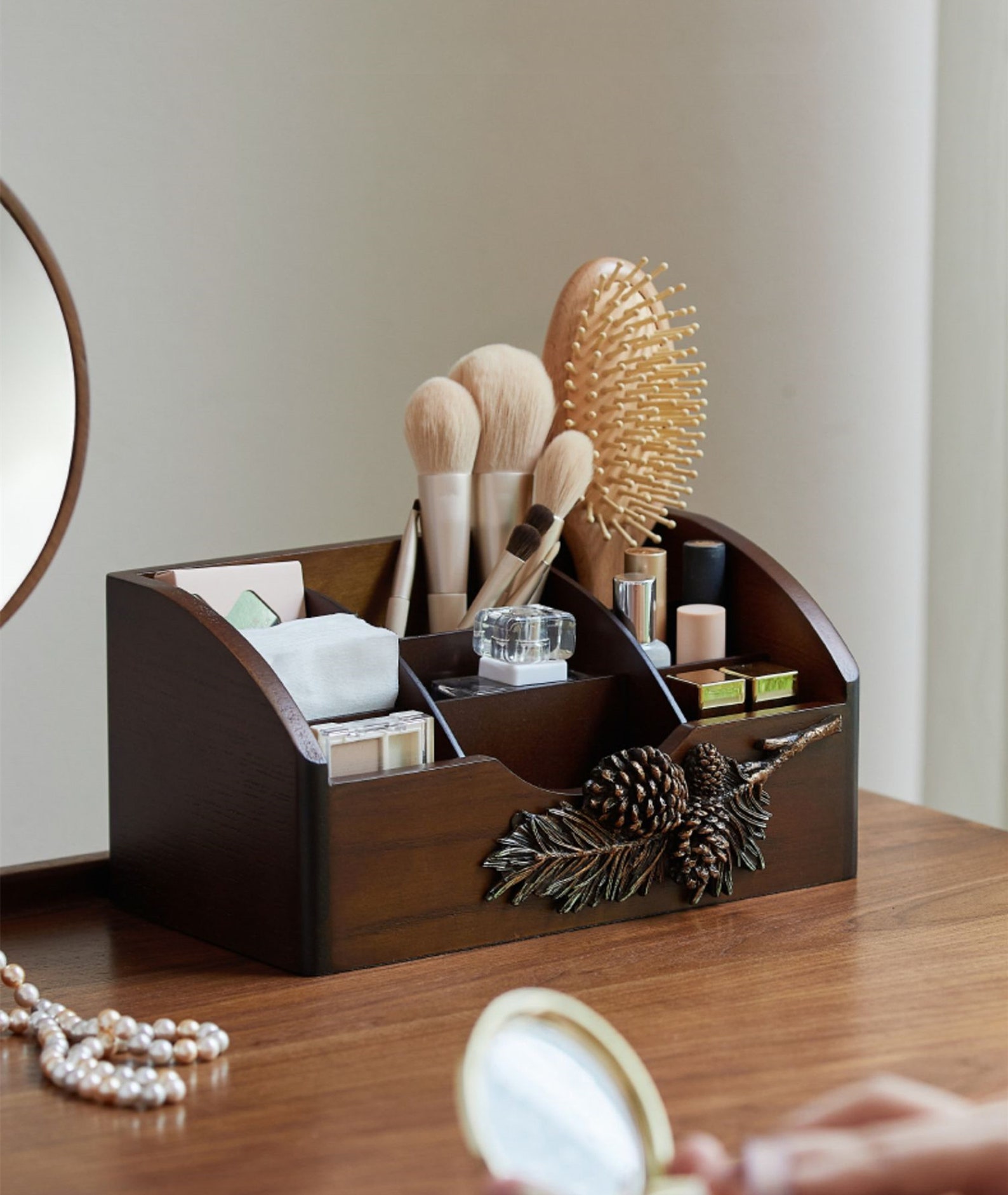 Wooden Makeup Organizers,cosmetic & Toiletry Storage,makeup Beauty ...