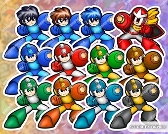 Mega Man Stickers - Etsy