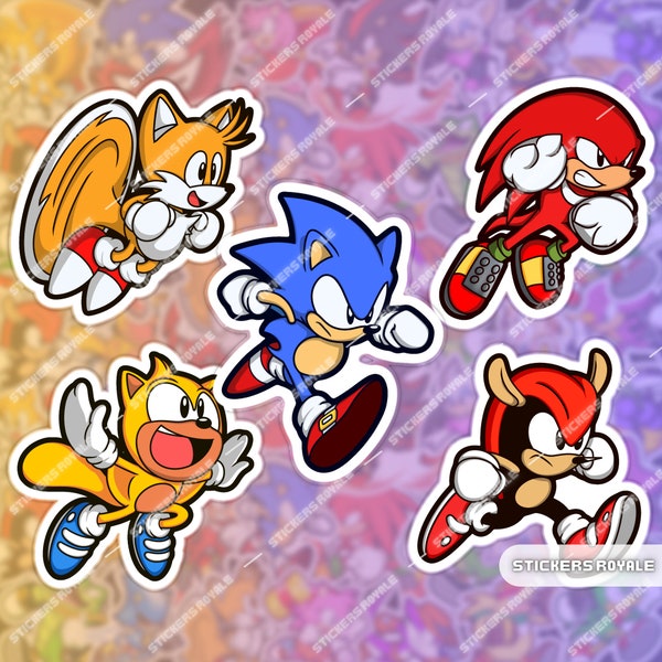 Sonic the Hedgehog Vinyl Stickers - Etsy