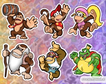 Diddy Kong Stickers - Etsy