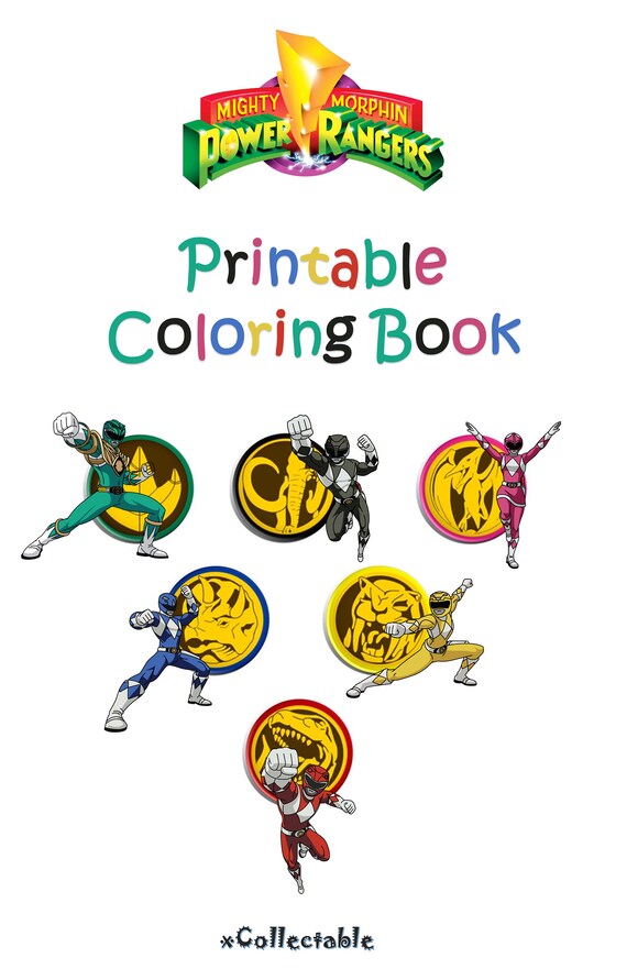 MMPR Coloring Pages Instant Download - Etsy UK