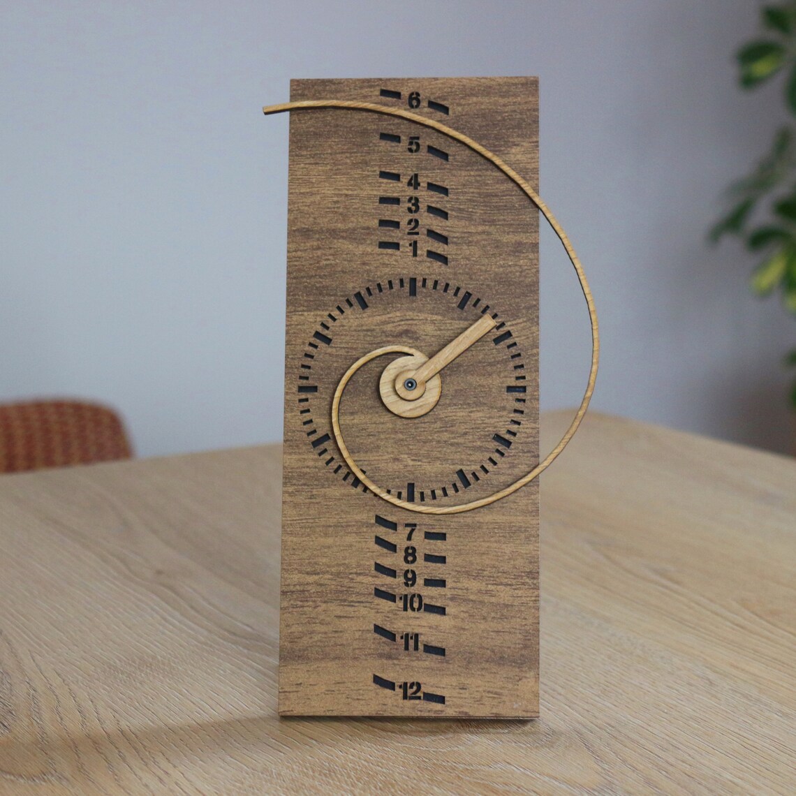 Fibonacci Desk Clockfibonacci Clock 3D Decor Wood Fibonacci - Etsy