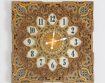 Mandala Wall Clock | Etsy