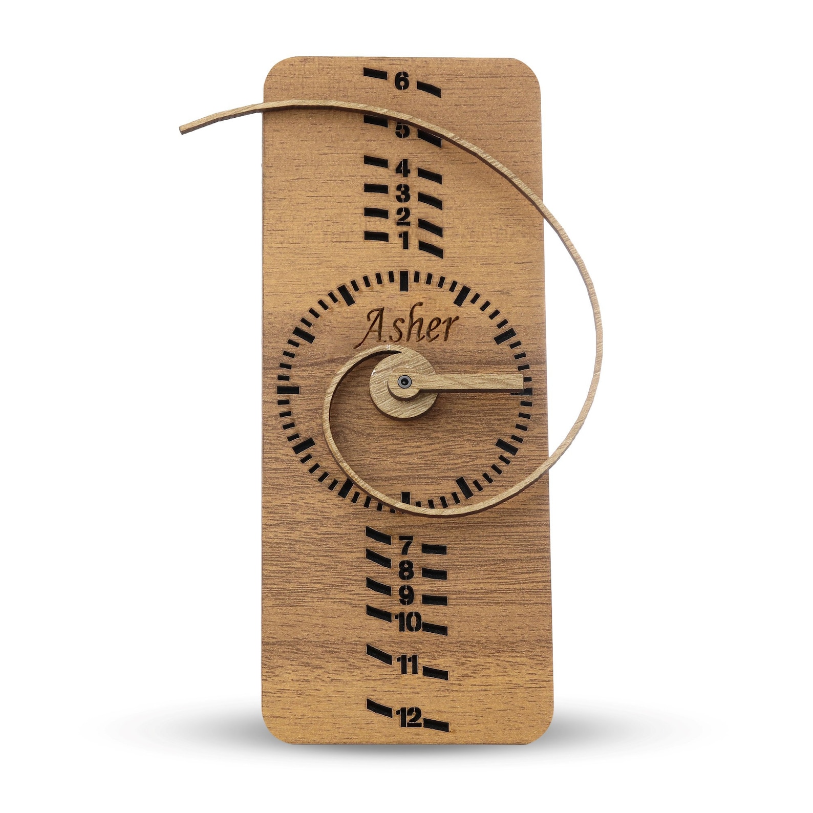 Fibonacci Wall and Desk Clock, Unusual Geometric Wooden Design ...