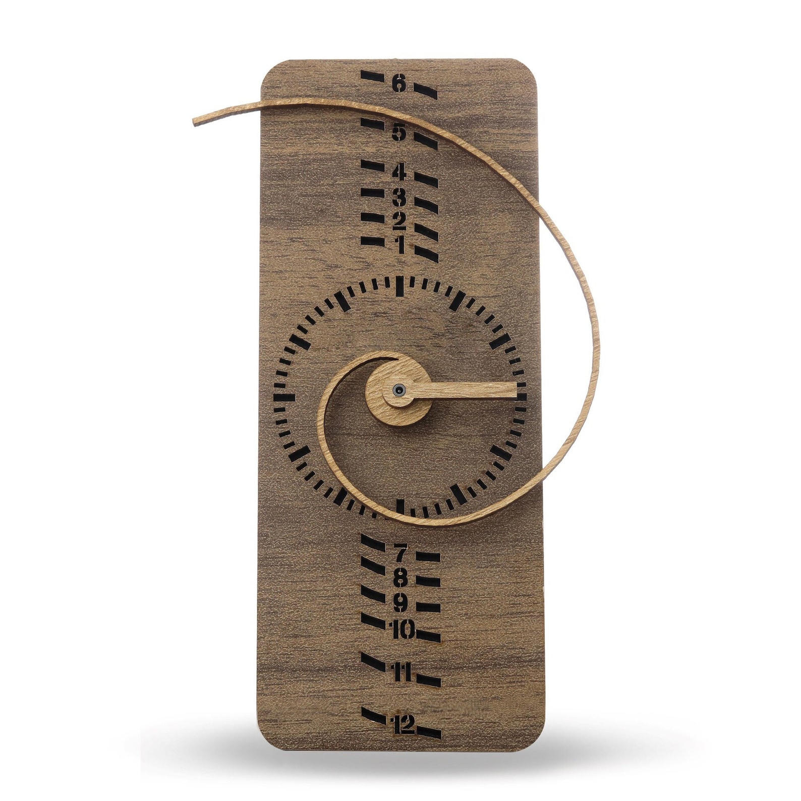Fibonacci Wooden Wall and Desk Clock, Personalized Silent Geometric ...