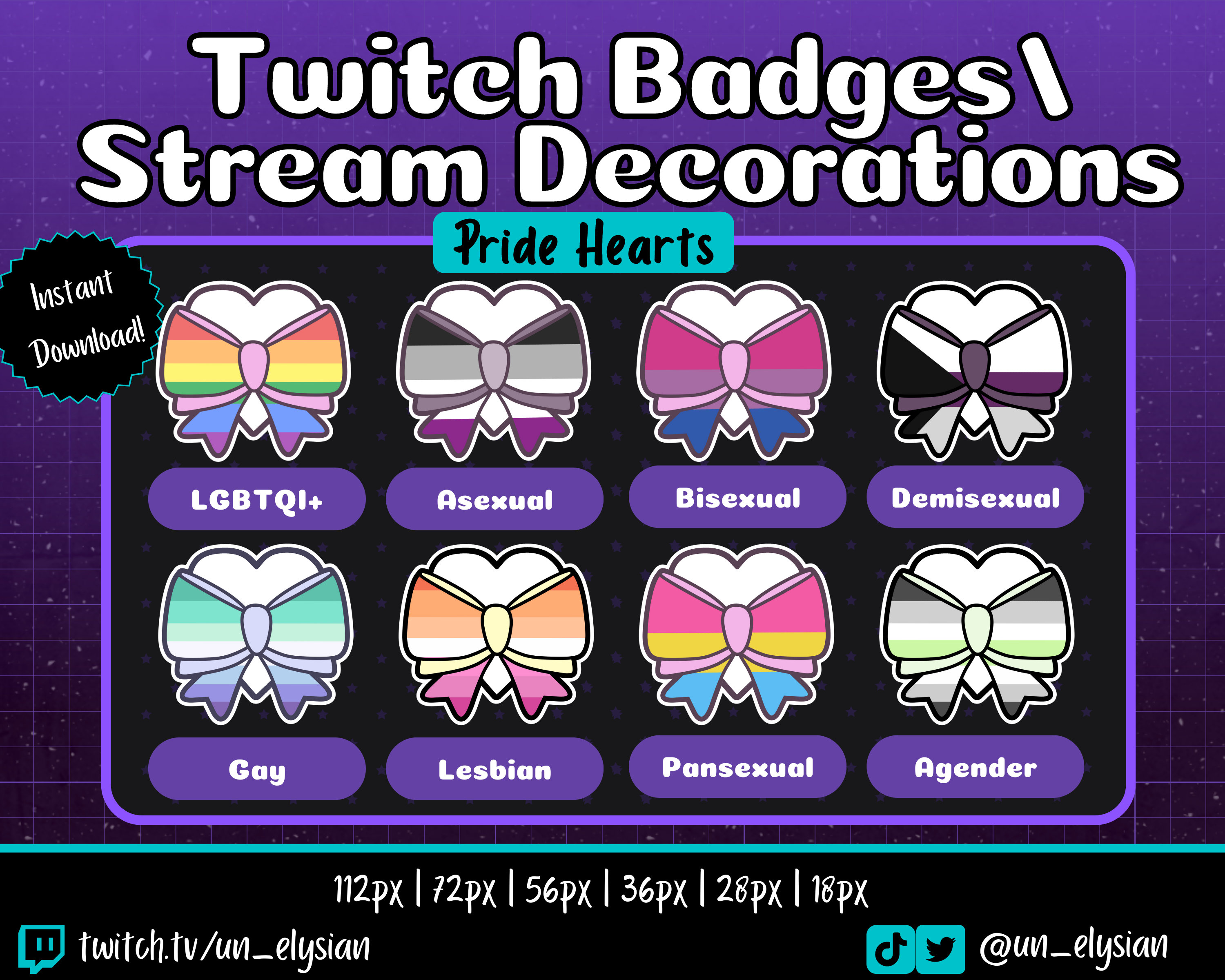 16x Rainbow Pride Twitch Badges, Emotes or Decorations! - LGBTQIA+ ...