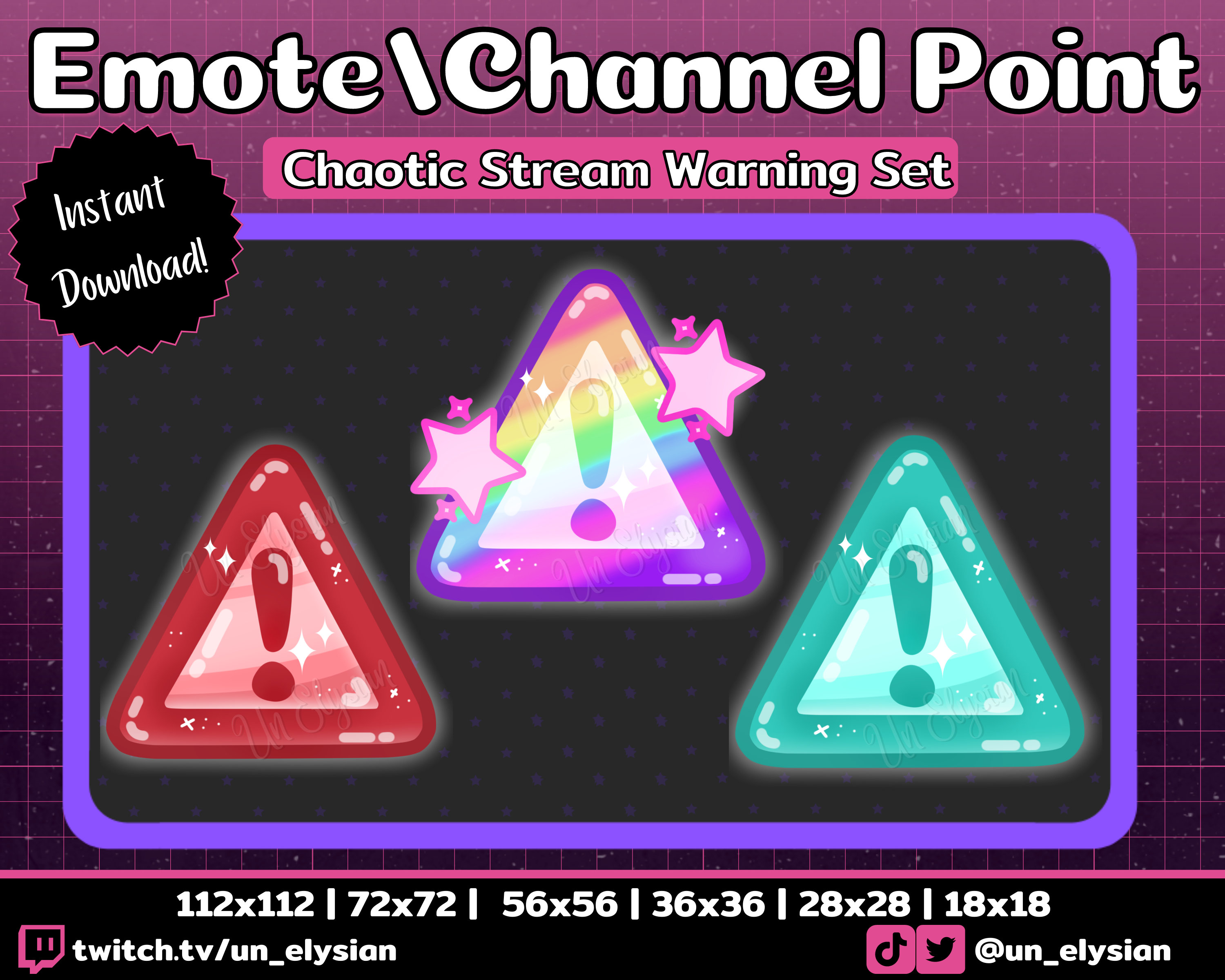 Warning Chaotic Channel Point/emotes for Chaotic Twitch Streamers ...