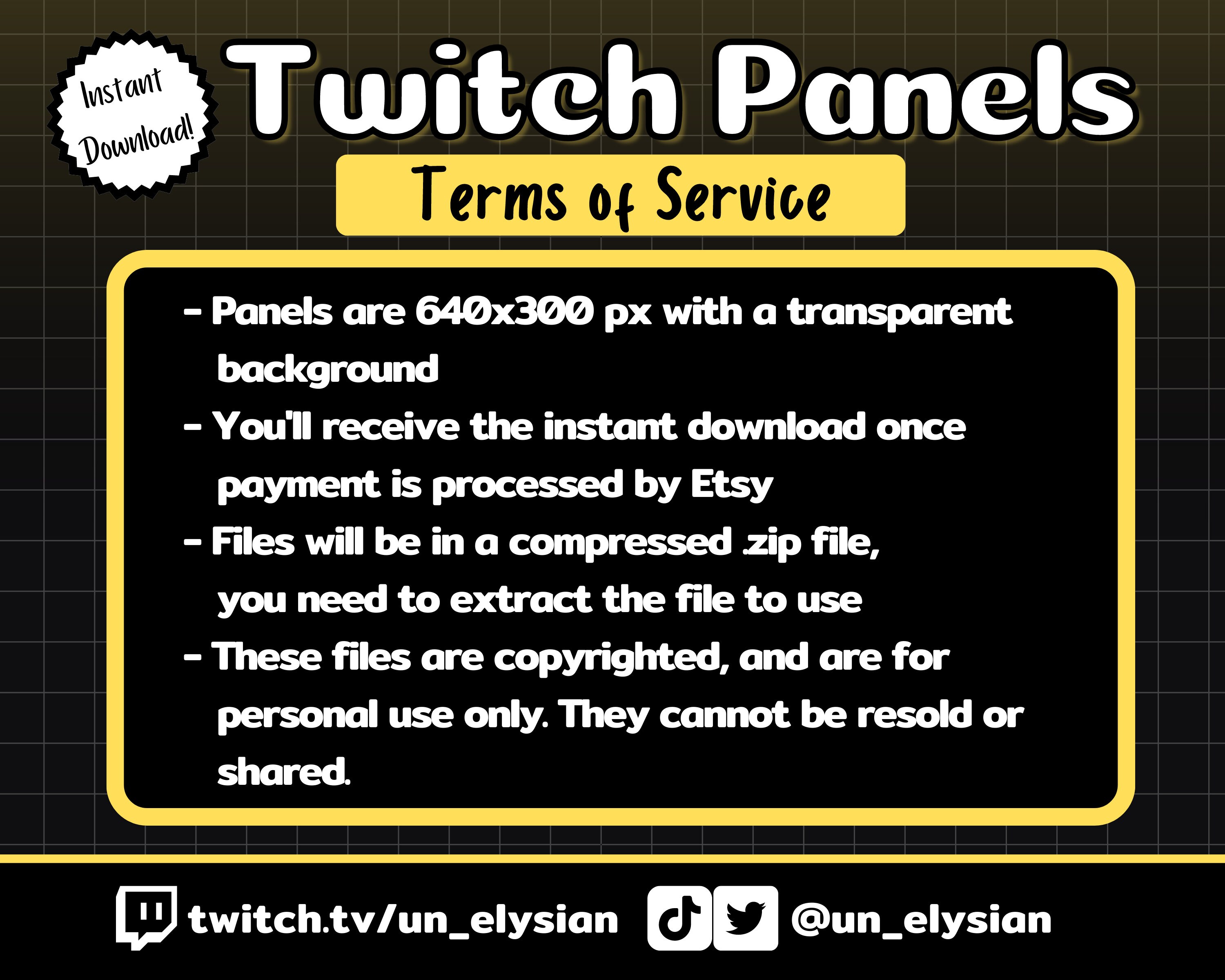 Angelic Panels for Twitch Streamers - Celestial, Angel, Yellow, Simple ...
