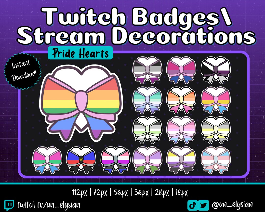 16x Rainbow Pride Twitch Badges, Emotes or Decorations! - LGBTQIA+ ...