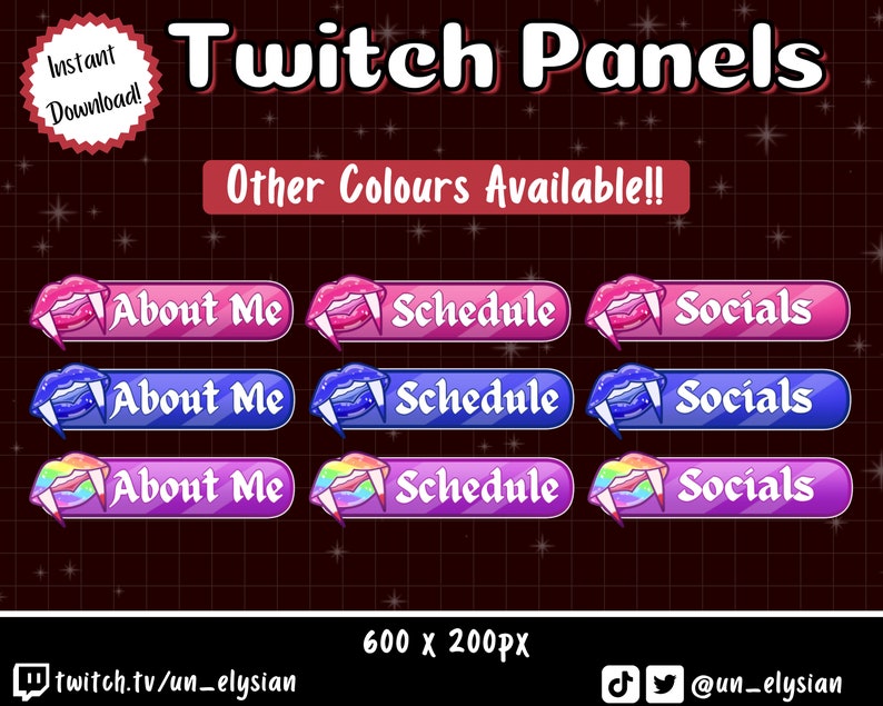 Vampire Panels for Twitch Streamers - Vamp, Fangs, Cute, Spooky ...