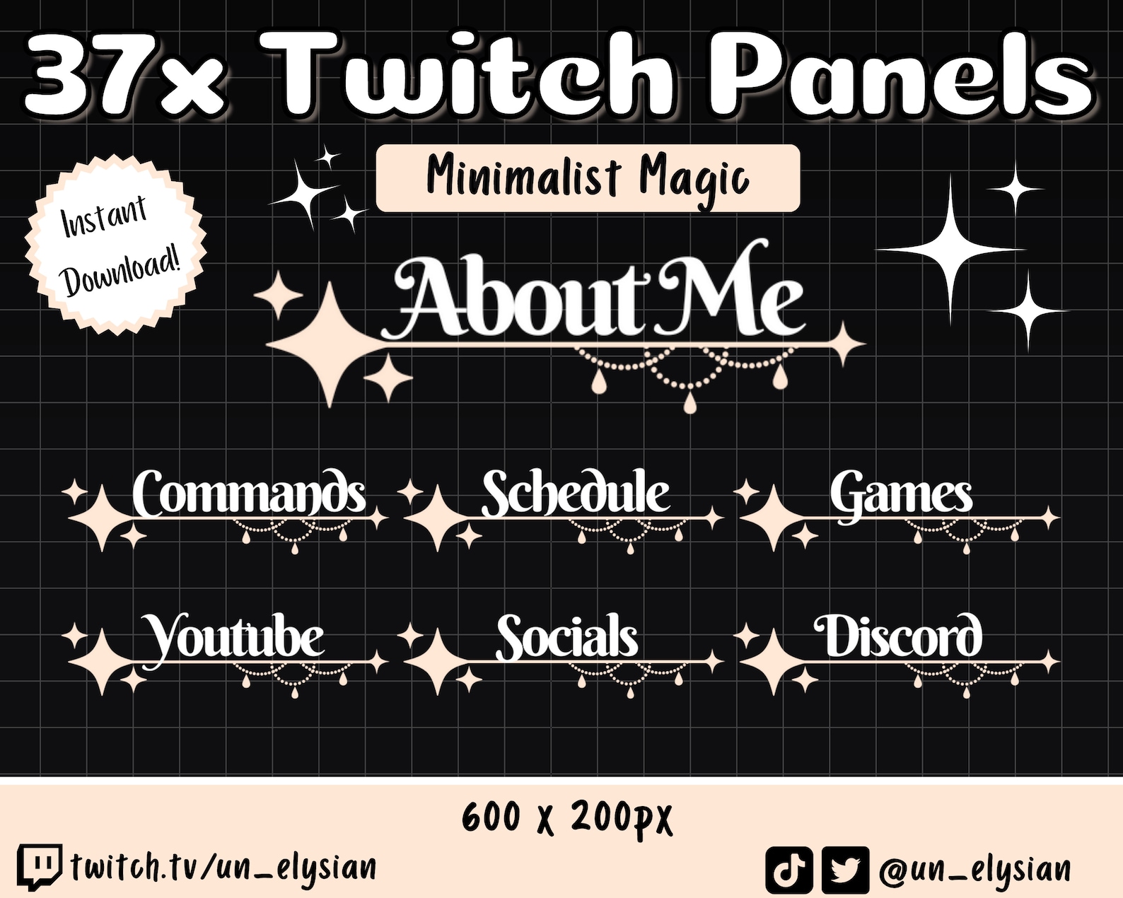 Magical Minimalist Panels for Twitch Streamers - Simple, Elegant ...