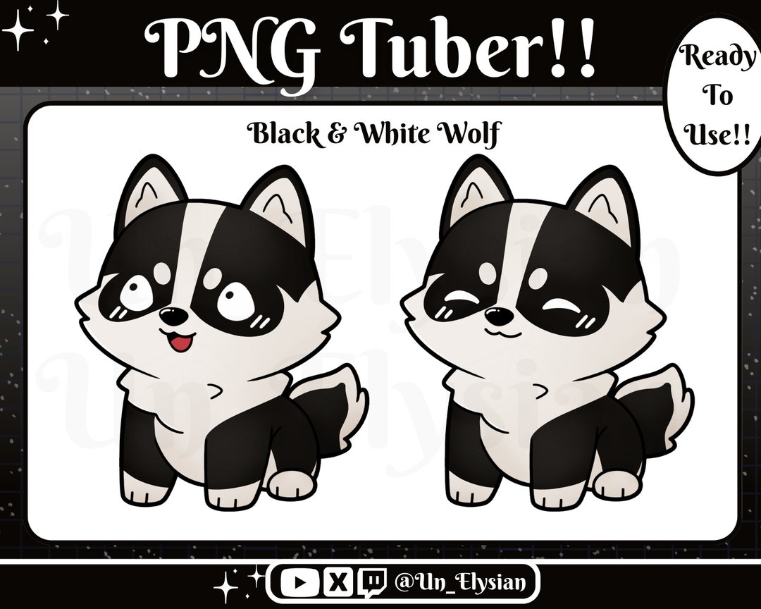 Cute Wolf Pngtuber for Streamers! Twitch, Youtube, Veadotube, Voice ...