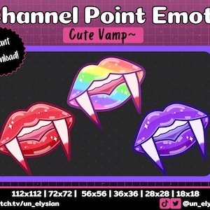 Vampire Twitch Channel Point Emotes - Vamp, Fangs, Cute, Spooky ...