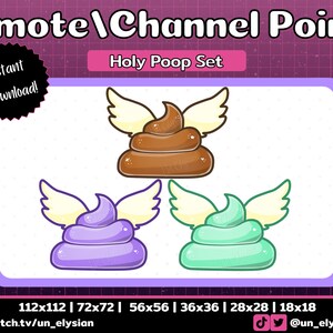 Holy Poop Channel Point/emotes for Twitch Streamers - Poop Emoji ...