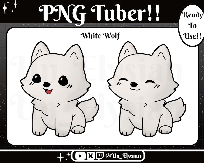 Cute Wolf Pngtuber for Streamers! Twitch, Youtube, Veadotube, Voice ...