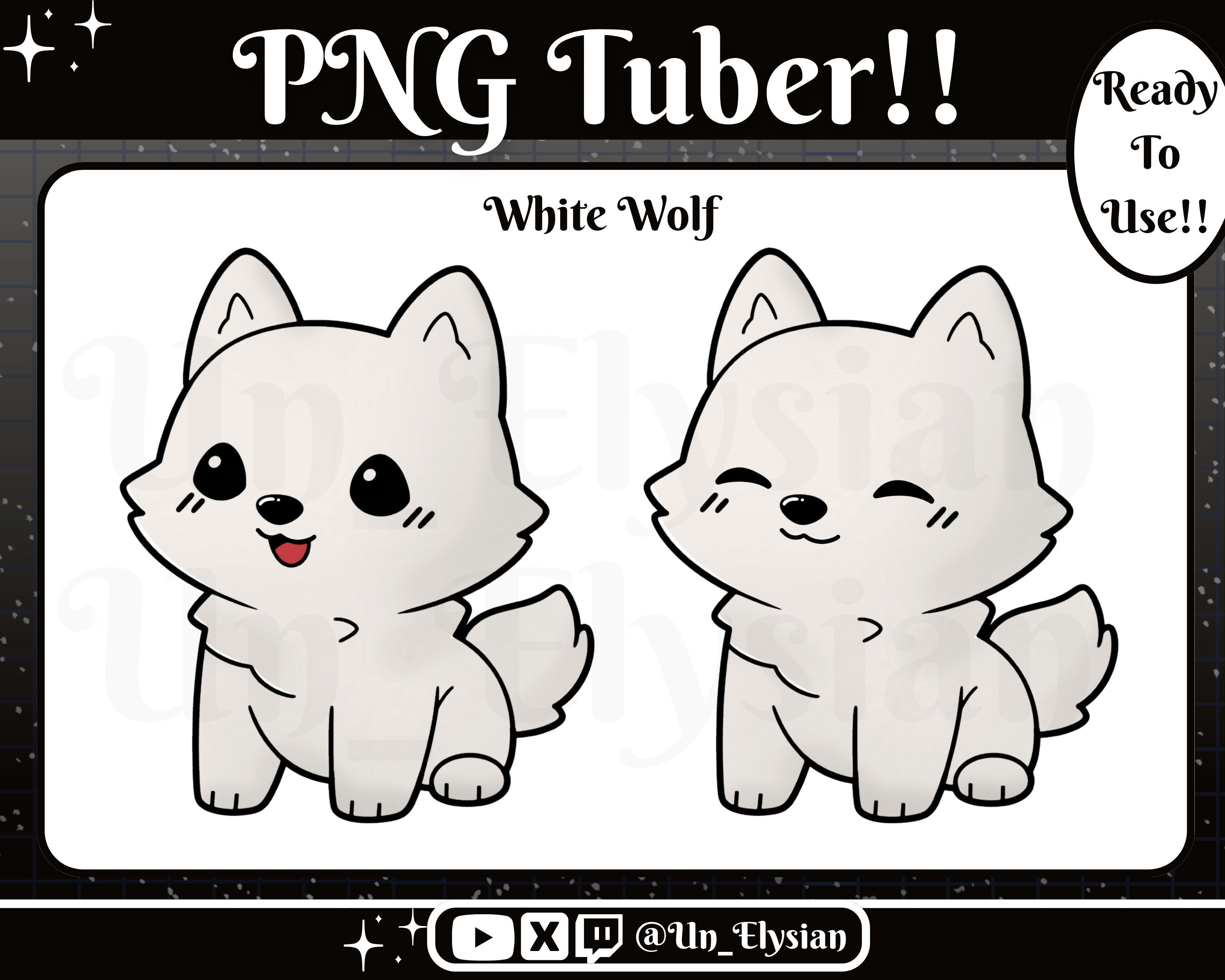 Cute Wolf Pngtuber for Streamers! Twitch, Youtube, Veadotube, Voice ...