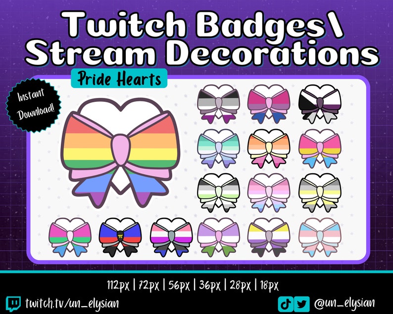 16x Rainbow Pride Twitch Badges, Emotes or Decorations! - LGBTQIA+ ...