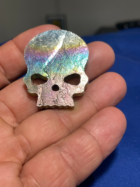 Amazing CNC Cut Scull From Solid Bismuth Metal - Etsy