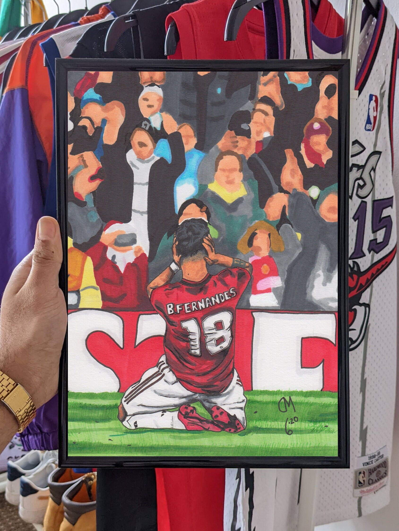 BRUNO FERNANDES PORTRAIT Original Art Print - Etsy