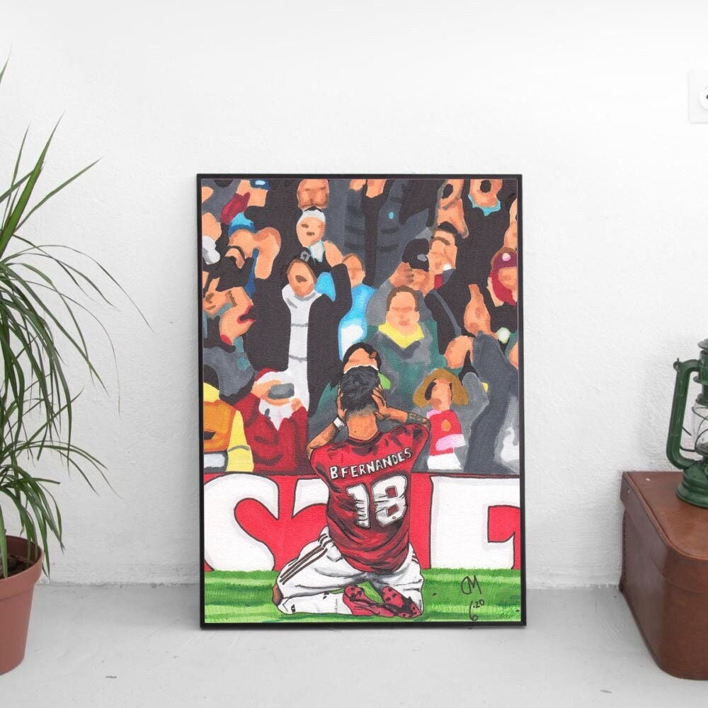 BRUNO FERNANDES PORTRAIT Original Art Print - Etsy