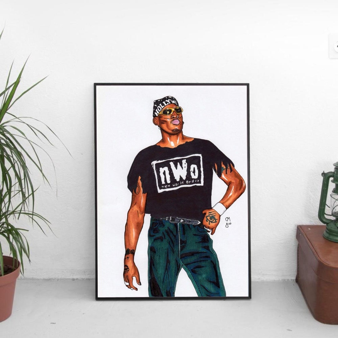 DENNIS RODMAN PORTRAIT Original Art Print - Etsy