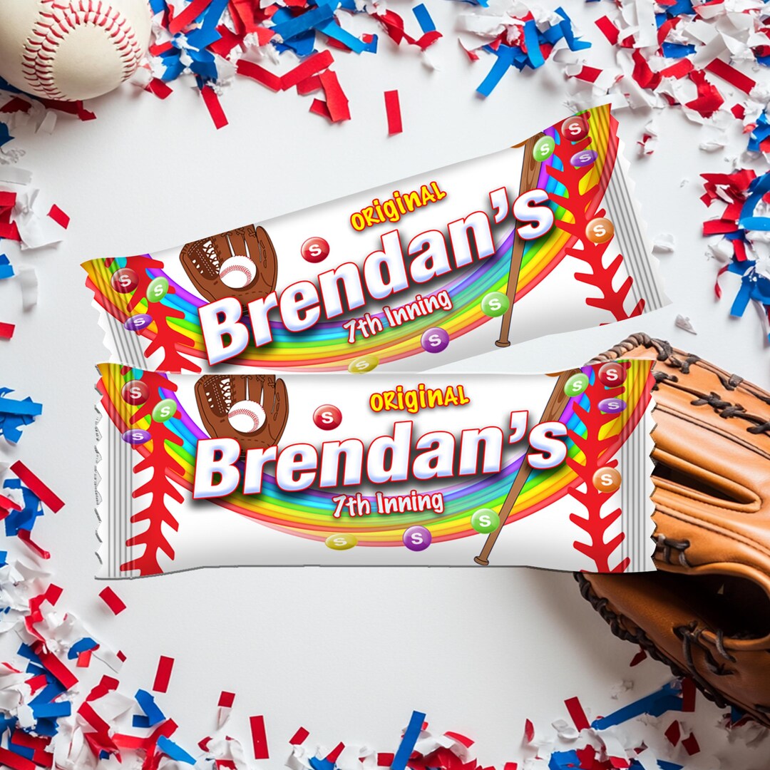 Baseball Party Rainbow Candies-rookie Year Birthday Candy Party Favor ...