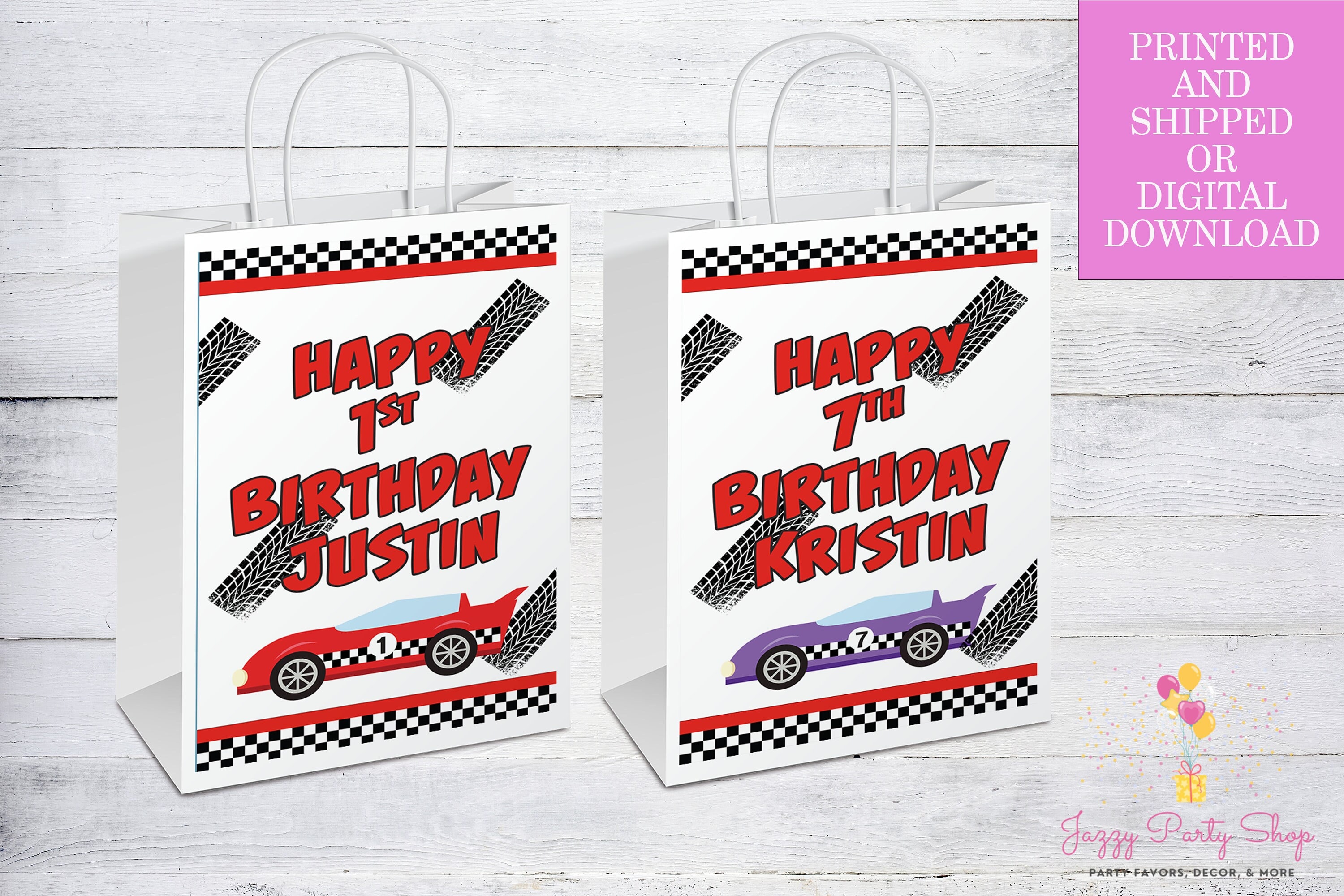 Race Car Gift Bag-racing Chip Bag-racer Birthday-race Car Party-race ...