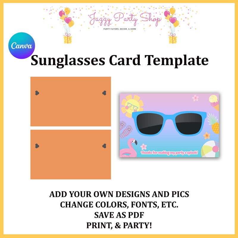 Sunglasses Printable - Etsy