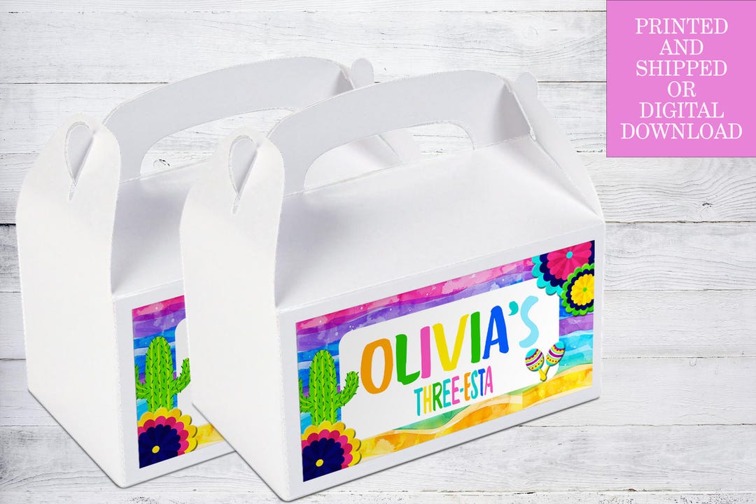 Three-esta Birthday Gable Box, 3rd Birthday Party, Fiesta Birthday ...