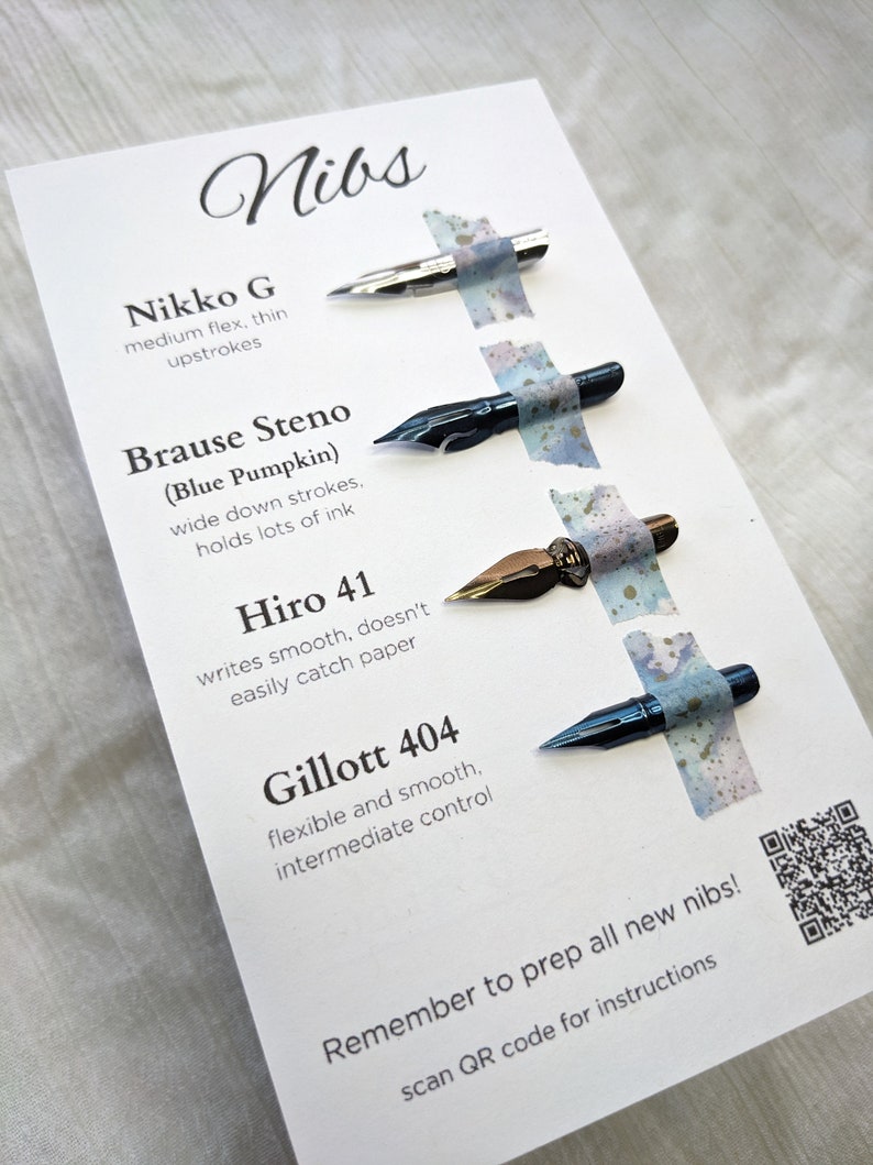 Calligraphy Nib Sampler | Pointed Pen Nib Sampler | Beginner Nib ...