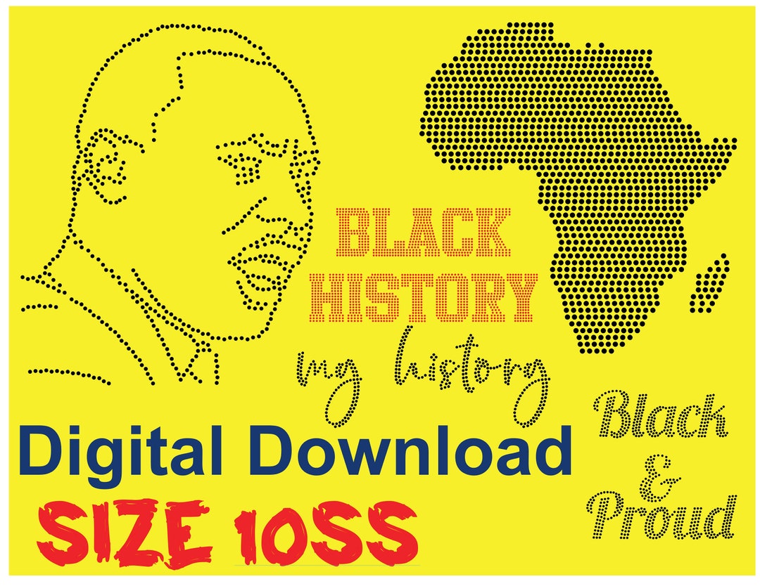 Black History Month Rhinestone Bundle, Africa Rhinestone Design, MLK ...