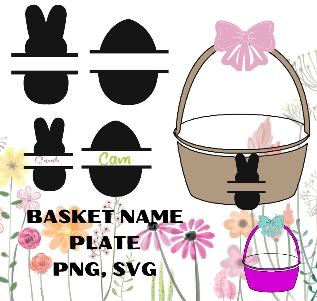 Bunny Name Frame SVG PNG File - Etsy